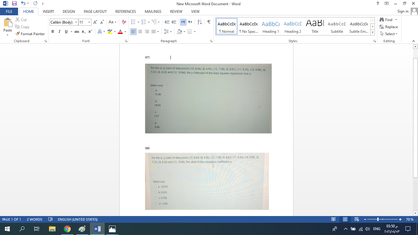 Solved w] 5 0 New Microsoft Word Document - Word ? X FILE | Chegg.com