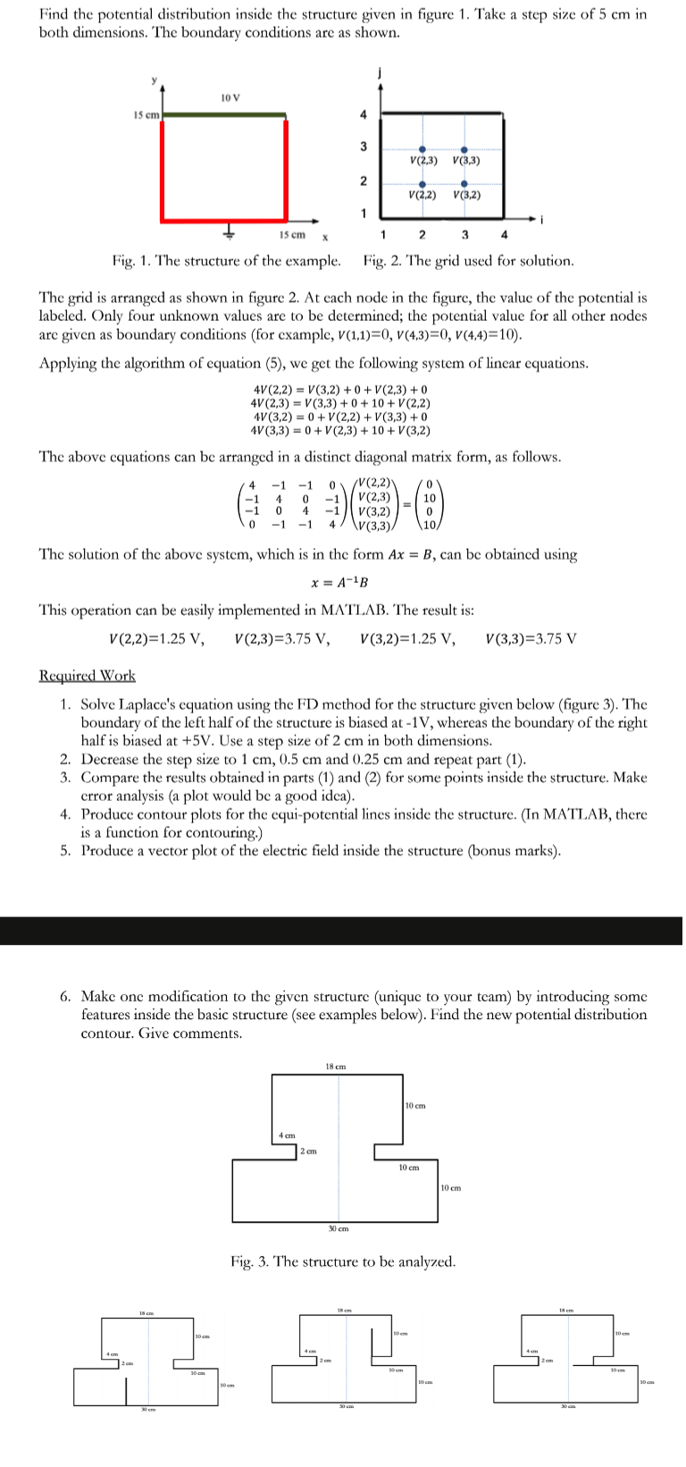 Solved Find the potential distribution inside the structure | Chegg.com