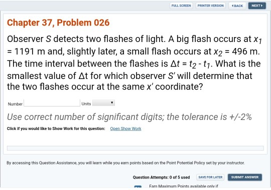 Solved FULL SCREEN PRINTER VERSION BACK NEXT Chapter 37, | Chegg.com