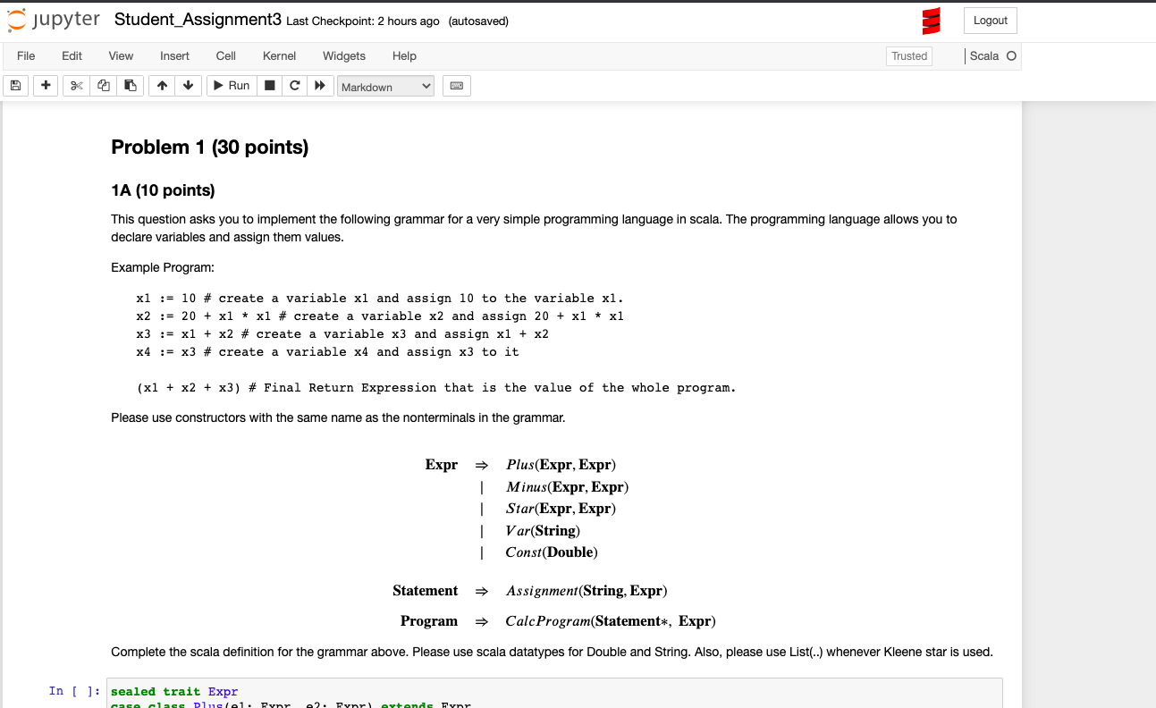 Jupyter Student_Assignment3 Last Checkpoint: 2 hours | Chegg.com