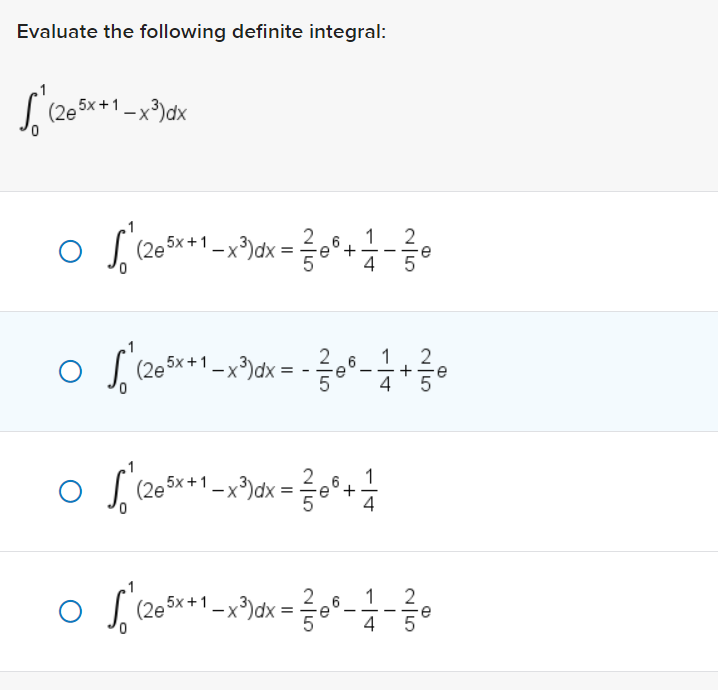 Solved Evaluate the following definite | Chegg.com
