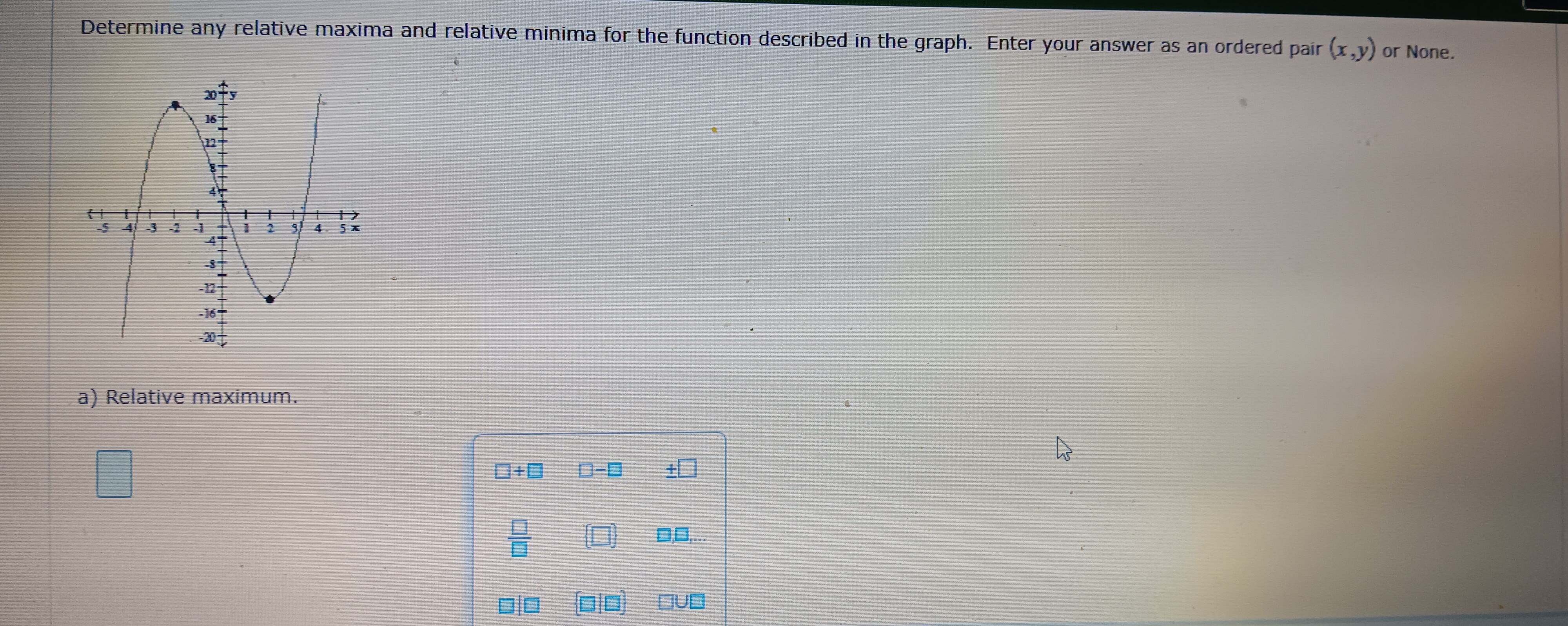 Solved Determine any relative maxima and relative minima for | Chegg.com