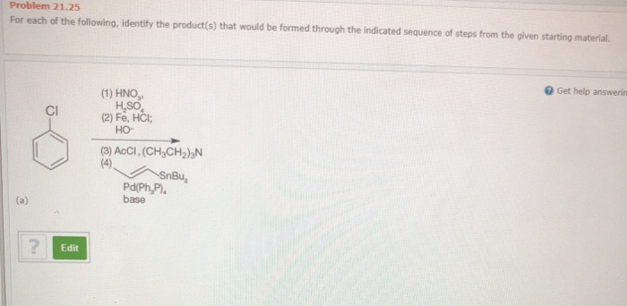 Solved Problem 21.25 For each of the following, identify the | Chegg.com