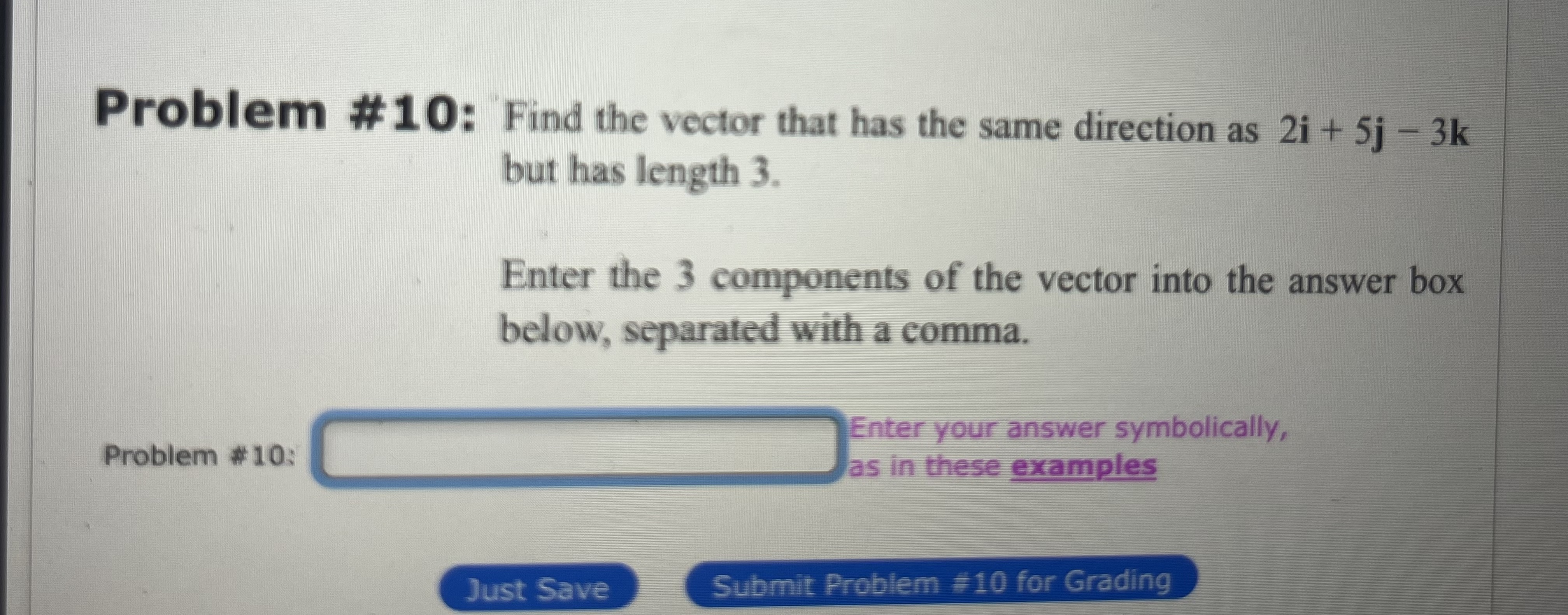 Solved Problem \#10: Find the vector that has the same | Chegg.com
