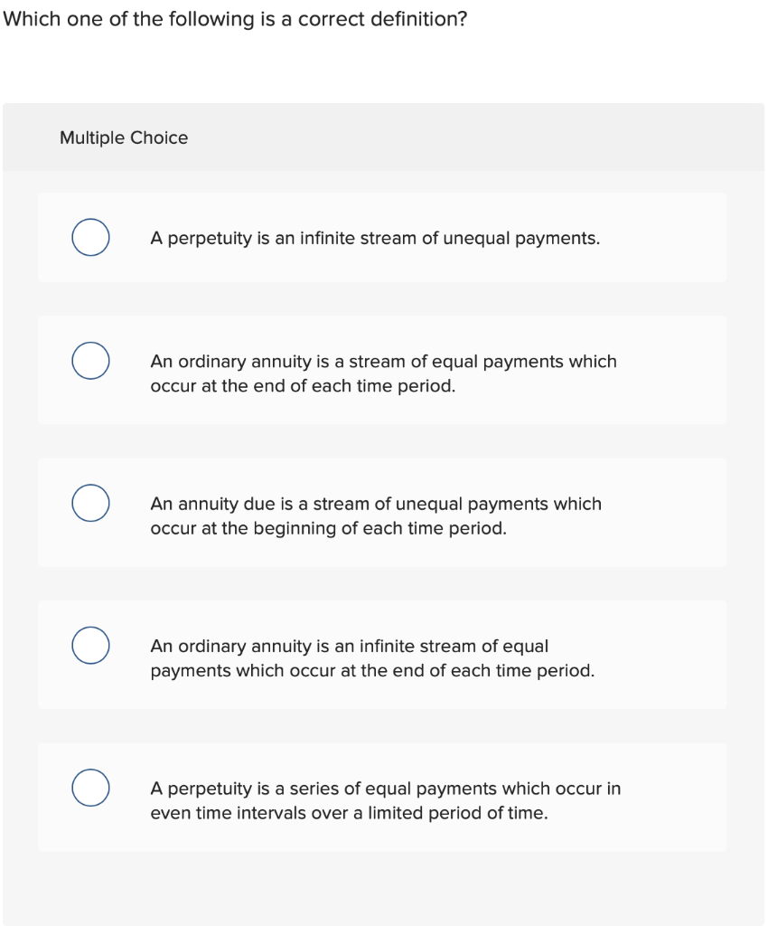 Solved Which one of the following is a correct definition? | Chegg.com