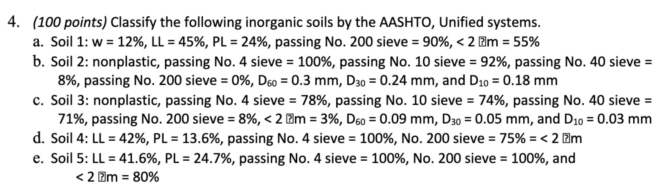 Solved 4. (100 points) Classify the following inorganic | Chegg.com