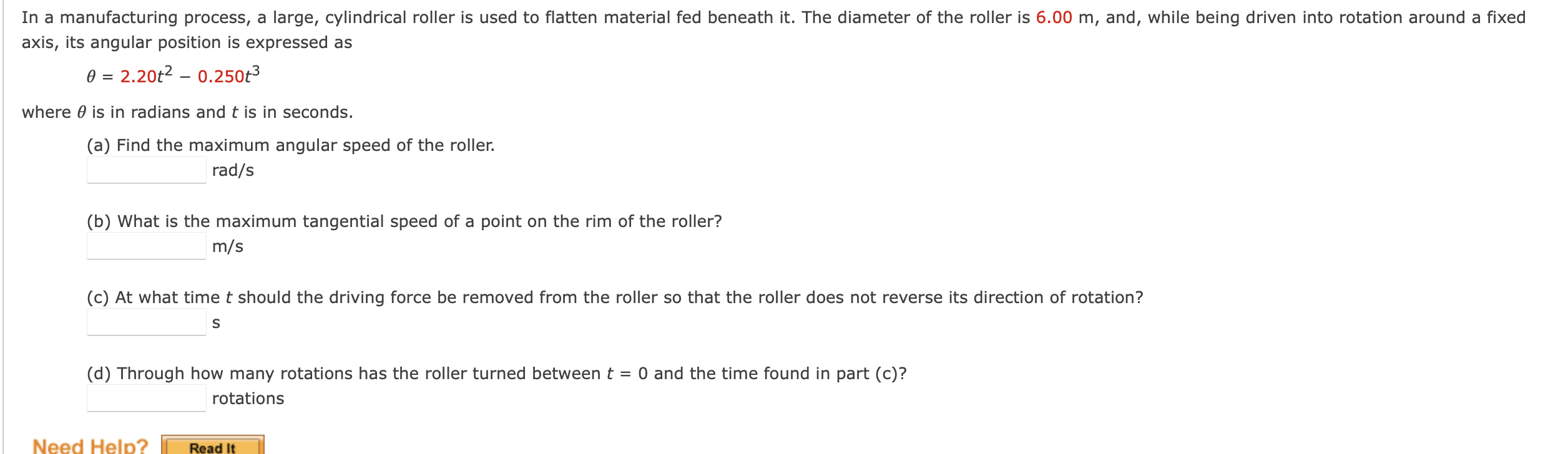 Solved axis, its angular position is expressed | Chegg.com