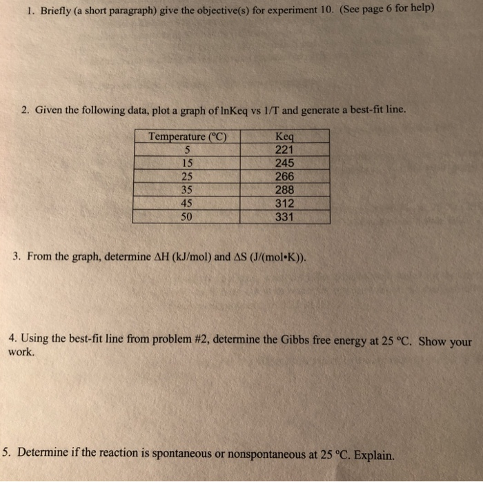 Solved 1. Briefly (a short paragraph) give the objective(s) | Chegg.com