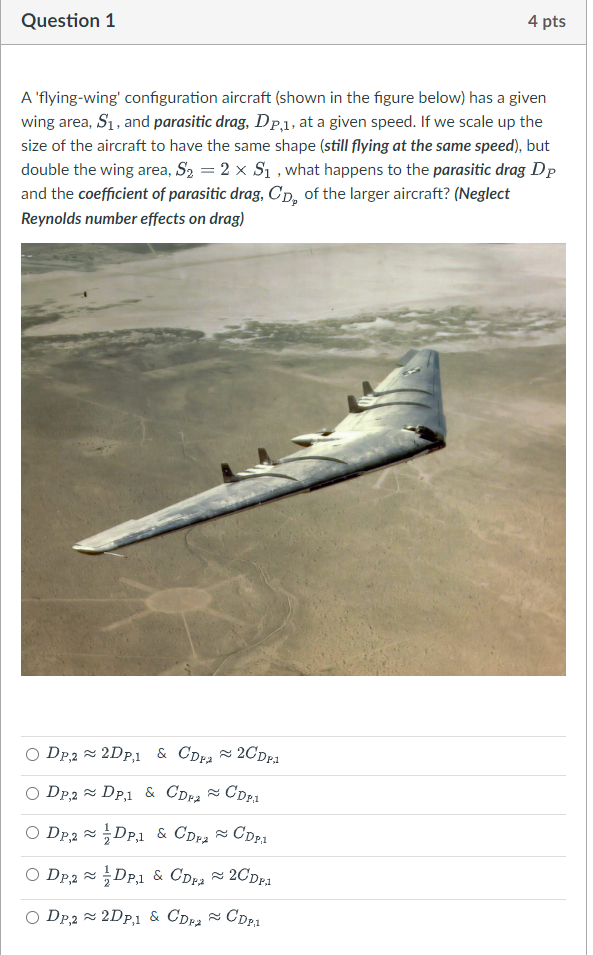 Solved A 'flying-wing' configuration aircraft (shown in the | Chegg.com