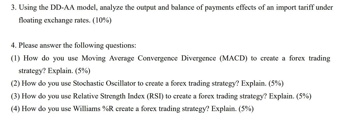 Solved 3. Using the DD-AA model, analyze the output and | Chegg.com