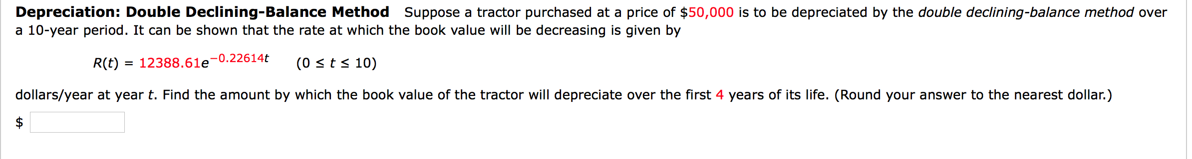 Solved Depreciation: Double Declining-Balance Method Suppose | Chegg.com