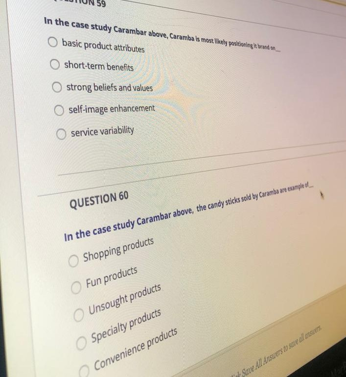 59 In the case study Carambar above, Caramba is most | Chegg.com