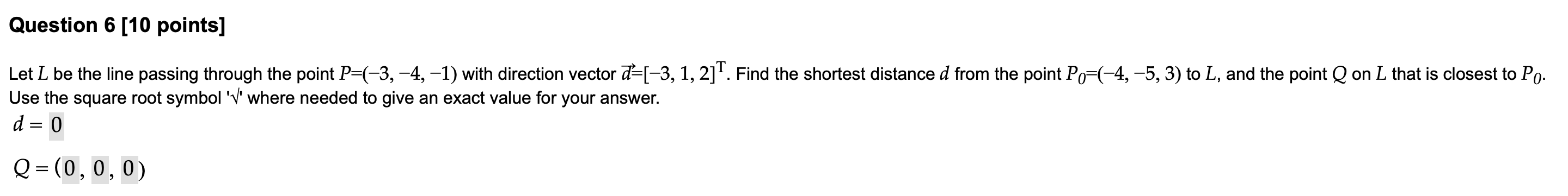 Solved Let L be the line passing through the point P=(−3, | Chegg.com