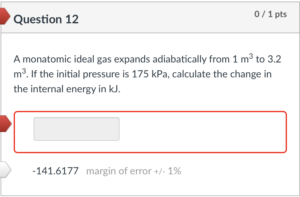 Solved A monatomic ideal gas expands adiabatically from 1 m3 | Chegg.com