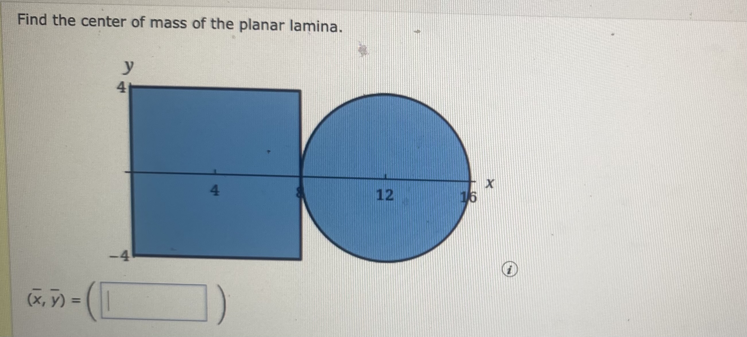 Solved Find the center of mass of the planar lamina. | Chegg.com