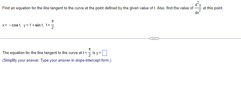 Solved Find an equation for the line tangent to the curve at | Chegg.com
