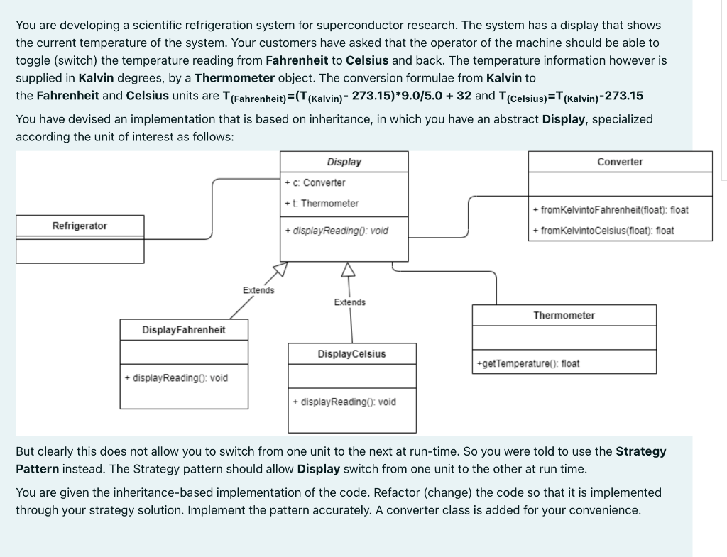 Solved public class Thermometer { private float | Chegg.com