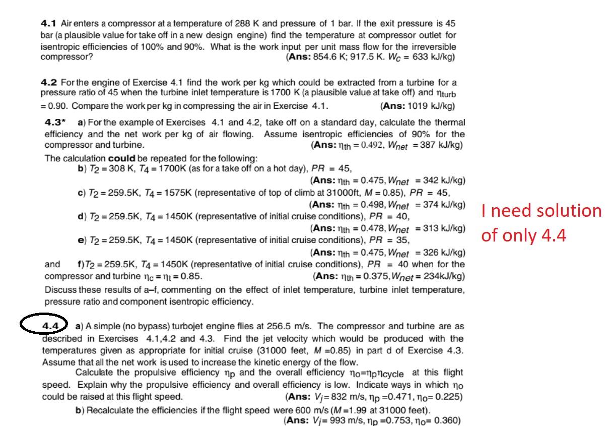 Solved 4.1 Air enters a compressor at a temperature of 288 K | Chegg.com