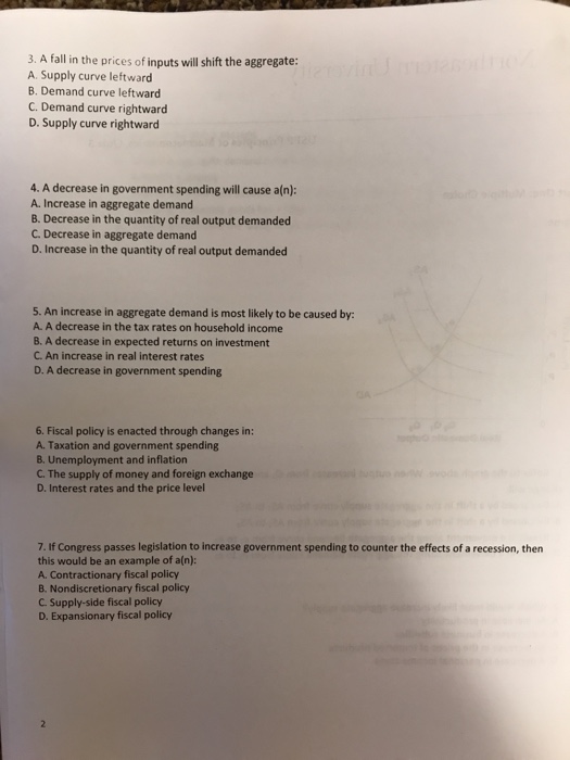 Solved Name: AS2 AS, AS AD Real Domestic Output 1. Refer to | Chegg.com