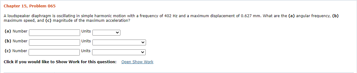 Solved Chapter 15, Problem 065 A loudspeaker diaphragm is | Chegg.com