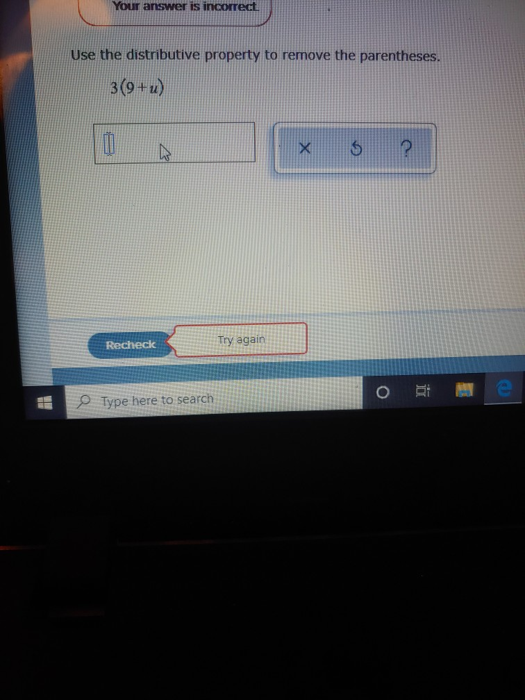 Solved use the distributive property to remove the | Chegg.com