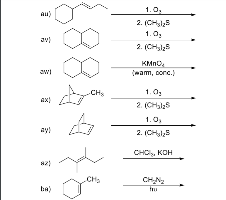 Solved Br2 CCl4 ae) CH3 Br2, CH2Cl2 af) 3 Worksheet: Chapter | Chegg.com
