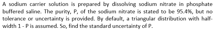 Solved A sodium carrier solution is prepared by dissolving | Chegg.com