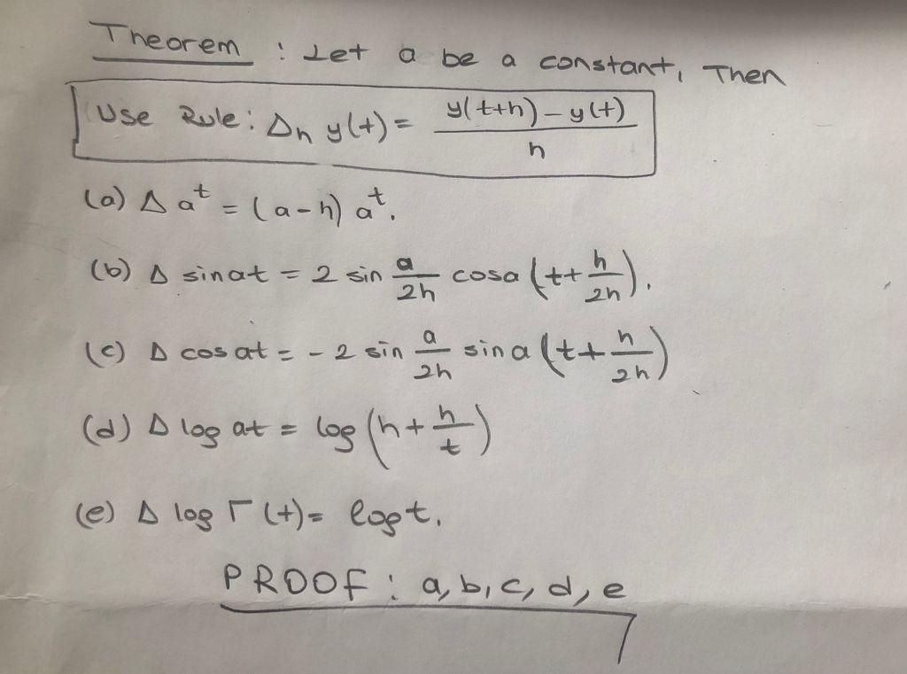 Solved Theorem & det a be a constant, Then (use Rule: Dn | Chegg.com