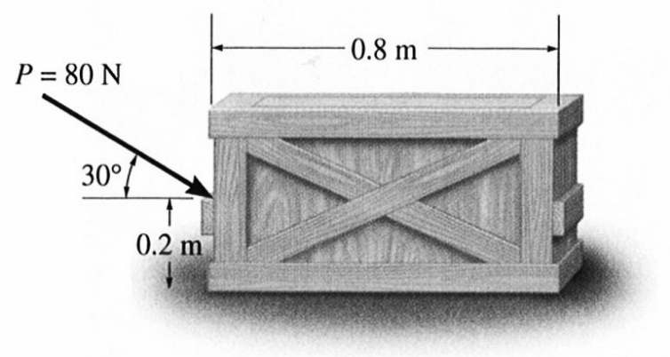 Solved Given: Box with an applied force. Let μs = 0.30 and | Chegg.com