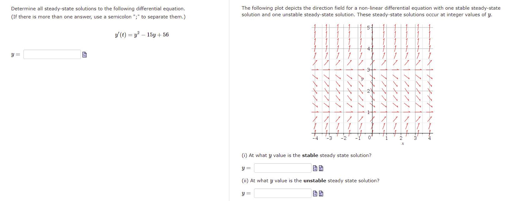 Solved Determine all steady-state solutions to the following | Chegg.com
