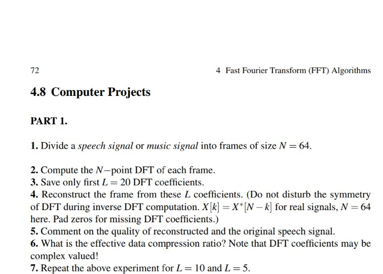 4 Fast Fourier Transform (FFT) Algorithms 4.8 | Chegg.com