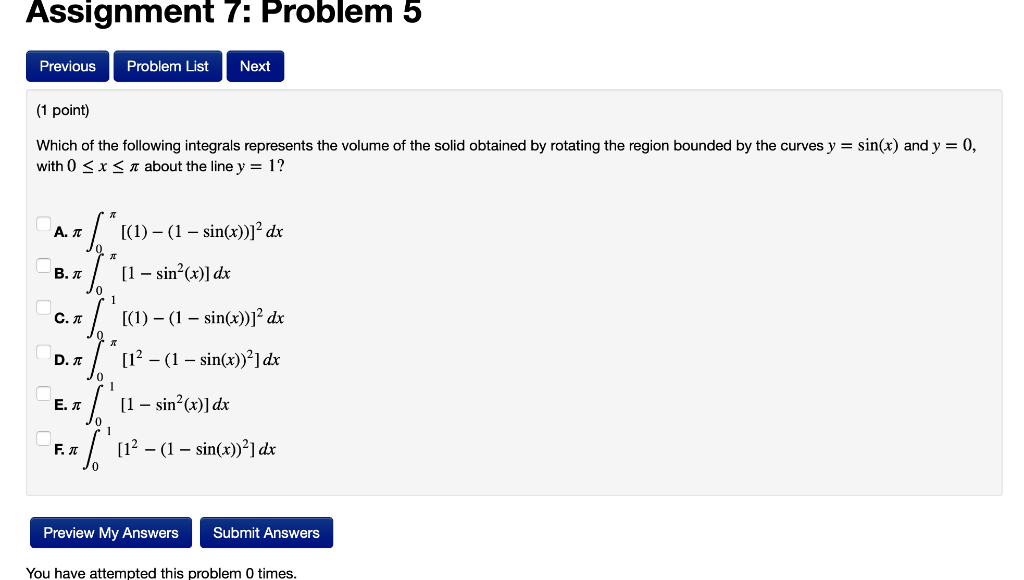 Solved Assignment 7: Problem 5 Previous Problem List Next (1 | Chegg.com
