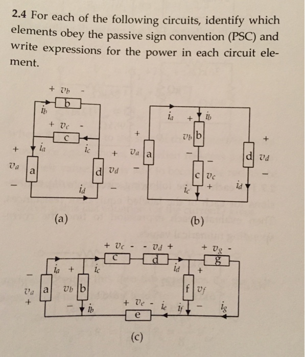 Solved For each of the following circuits, identify which | Chegg.com