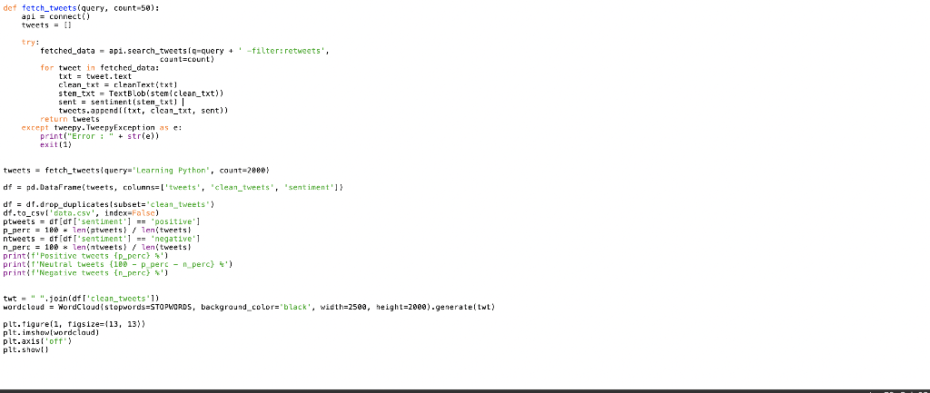 I need to convert the tweepy API object to JSON | Chegg.com