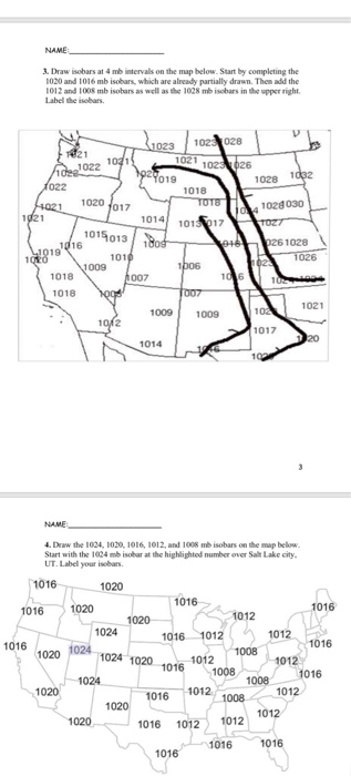 GEOL-1447 Meteorology Weather Map Analysis Lab This | Chegg.com