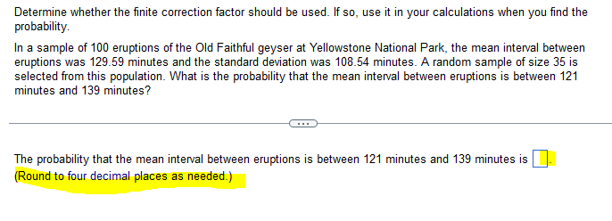Solved Determine Whether The Finite Correction Factor Should