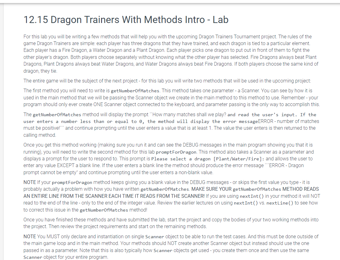 Solved For this lab you will be writing a few methods that | Chegg.com