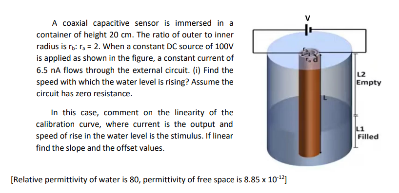 Solved Consider the following liquid level sensing system | Chegg.com