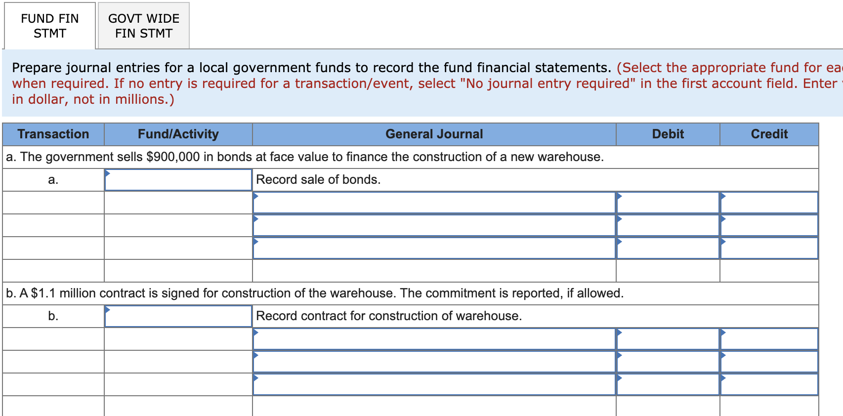 Solved Prepare journal entries for a local government to | Chegg.com
