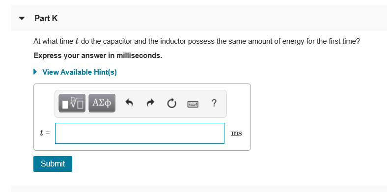 Solved Oscillations in an LC circuit. Learning Goal: To | Chegg.com