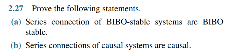 Solved 2.27 Prove the following statements. (a) Series | Chegg.com