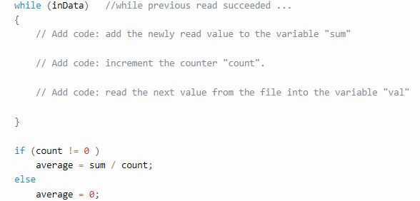Solved // binds program variable inData to file | Chegg.com