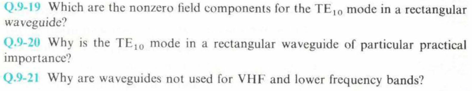 Solved Q.9-19 ﻿Which are the nonzero field components for | Chegg.com