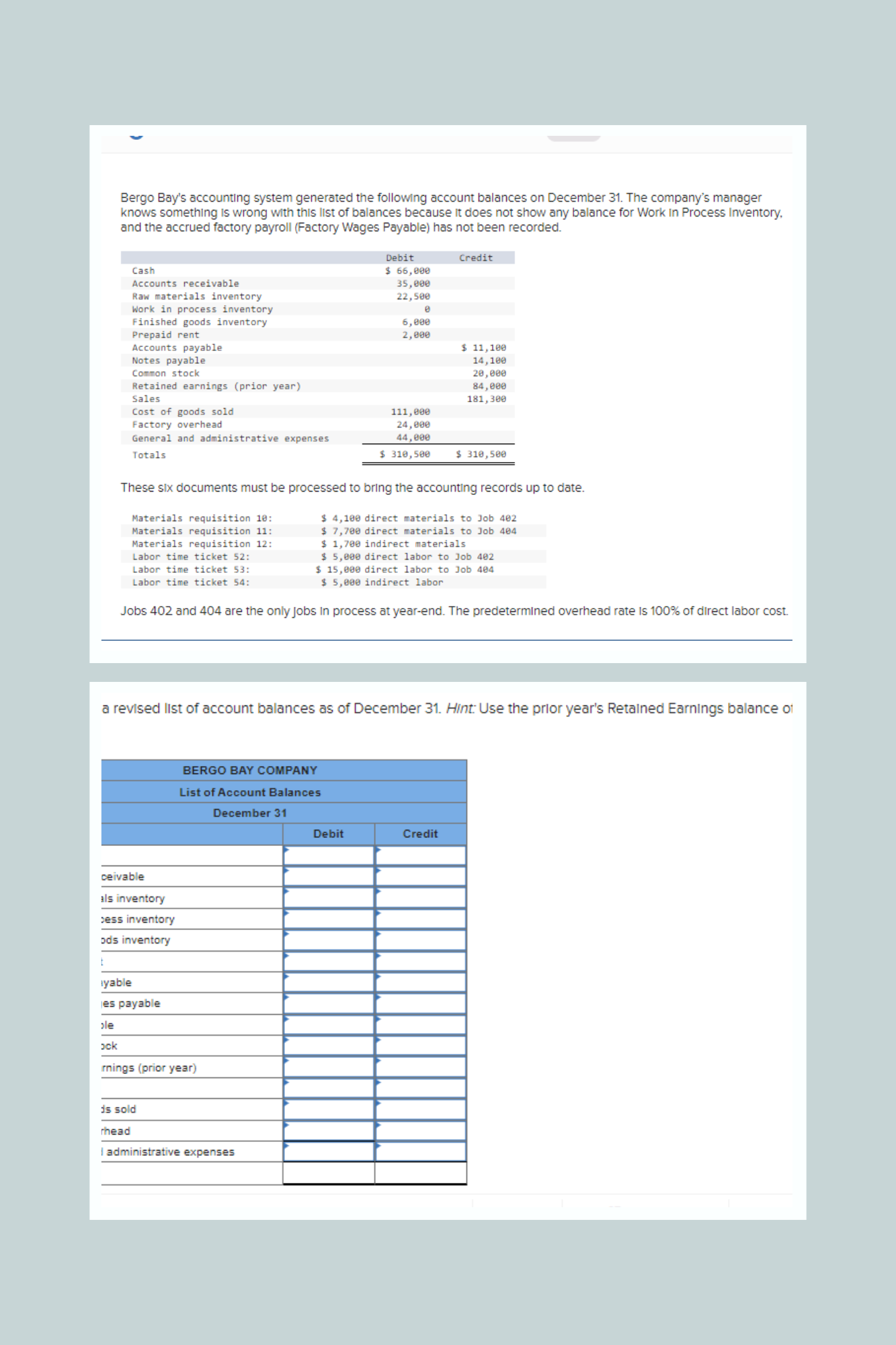 Solved Bergo Bay's accounting system generated the following | Chegg.com Solved Bergo Bay's accounting system generated the following | Chegg.com