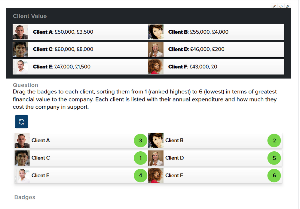Solved Client Value Client A: £50,000, £3,500 Client B: | Chegg.com