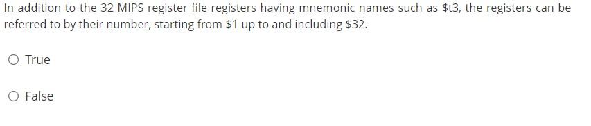 Solved In addition to the 32 MIPS register file registers | Chegg.com