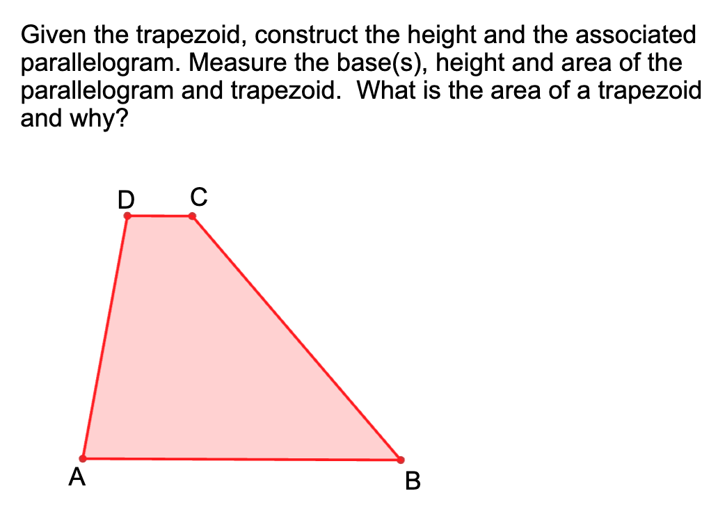 Solved Given the trapezoid, construct the height and the | Chegg.com