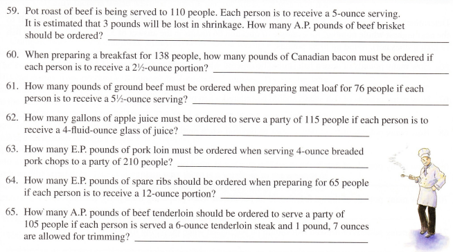 Solved Practice Problems 7−5 Ordering Food59. Pot roast of | Chegg.com