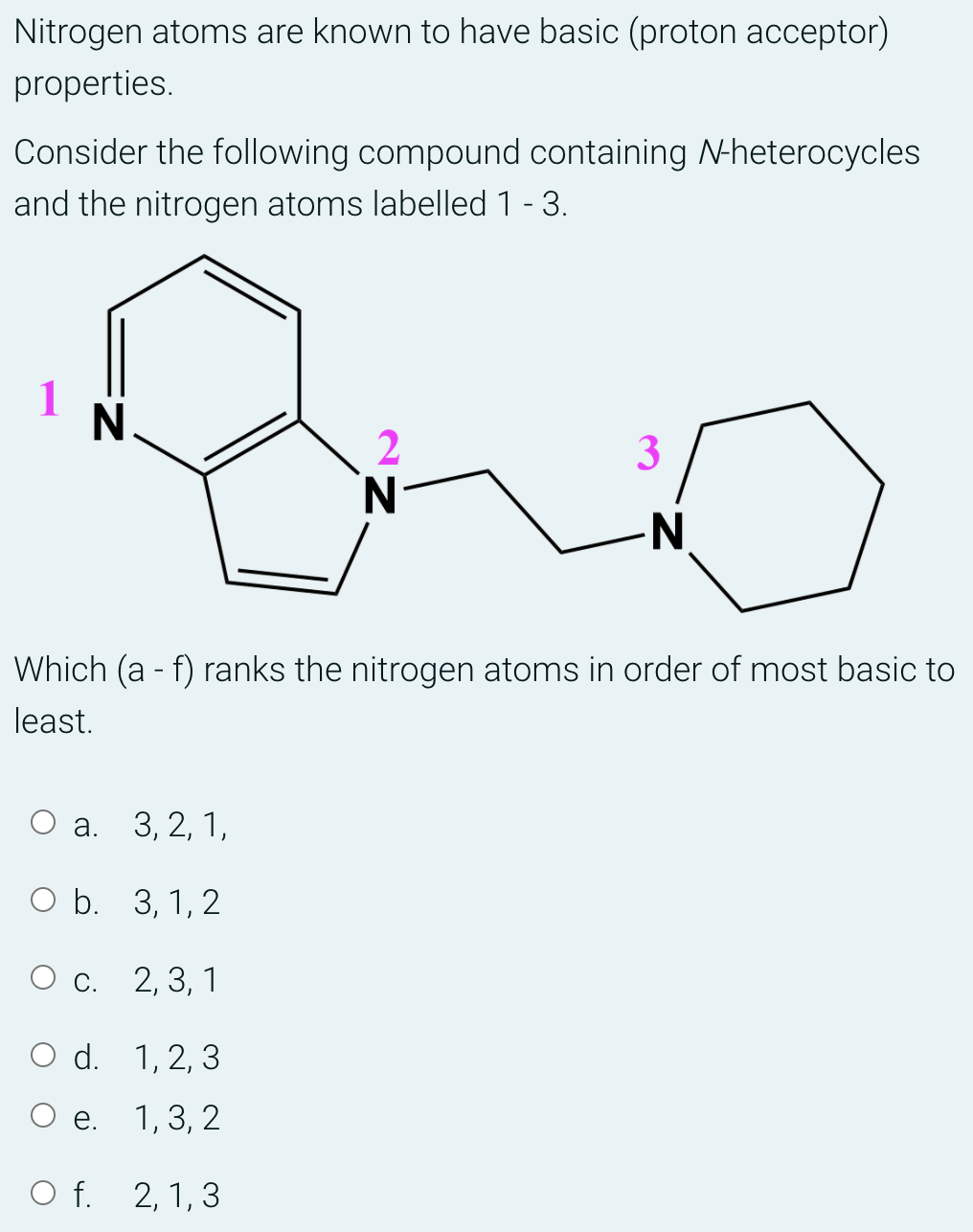 Solved Nitrogen atoms are known to have basic (proton | Chegg.com