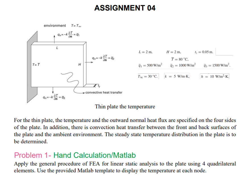 Solved Element Conductivity, Convection, and Thermal load | Chegg.com